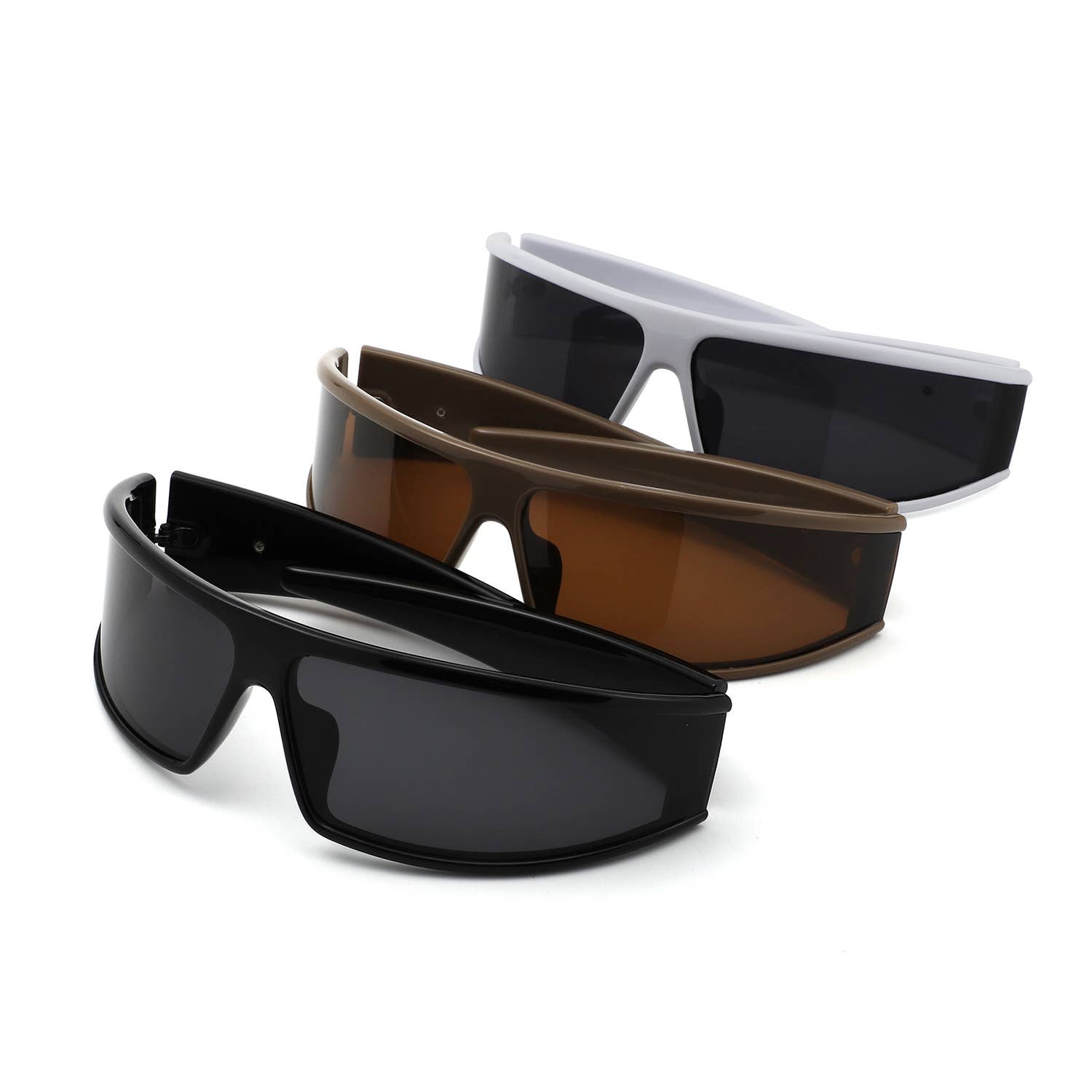 Cramilo Eyewear - Sport Shield Patterned Temples Wraparound Sunglasses ...
